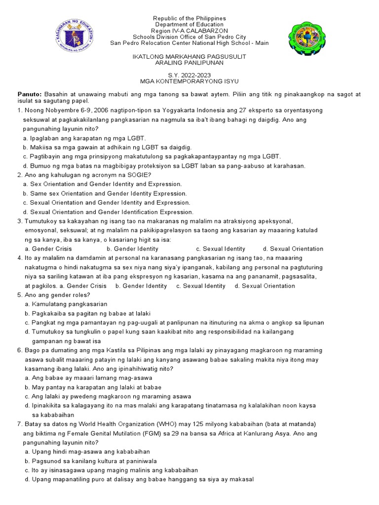 Ap10 3rd Periodical Test Pdf