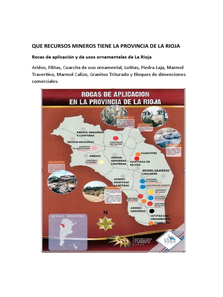 A-2 La Rioja Plan de Desarrollo Minero | PDF | Caliza | Minería
