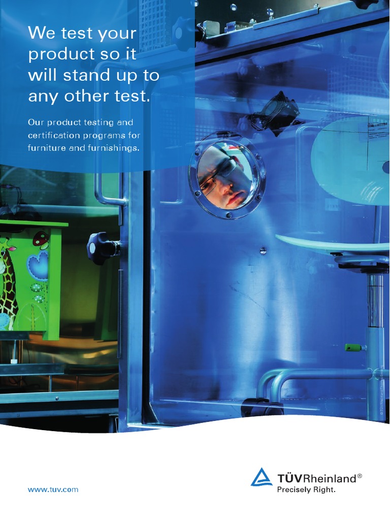 Tuv Rheinland Furniture Testing Flyer en | PDF | Safety | Human Factors ...