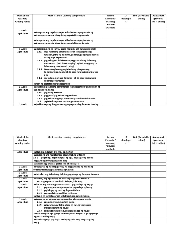 Epp 4 Agriculture | PDF