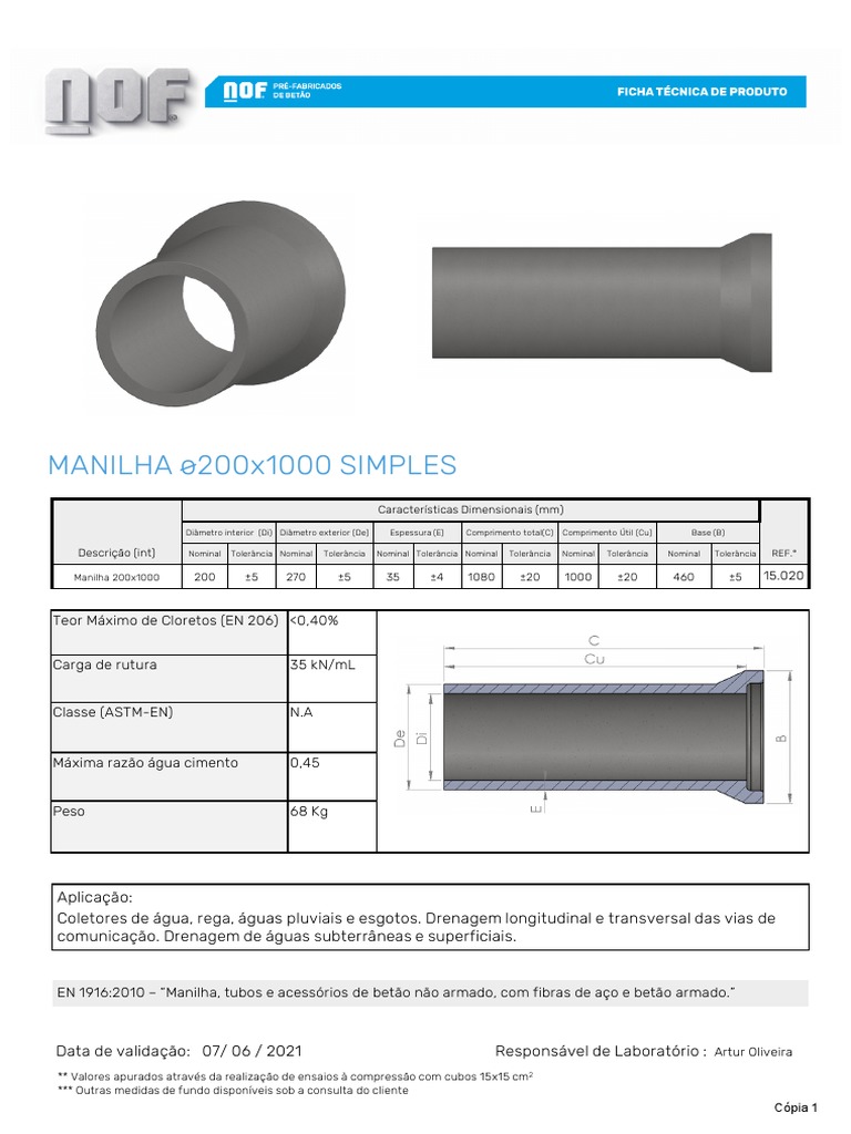 Manilhas Simples 1 1 | PDF | Concreto | Design ambiental