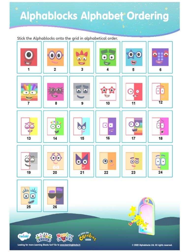 Alphablocks Alphabet Ordering Activity | PDF
