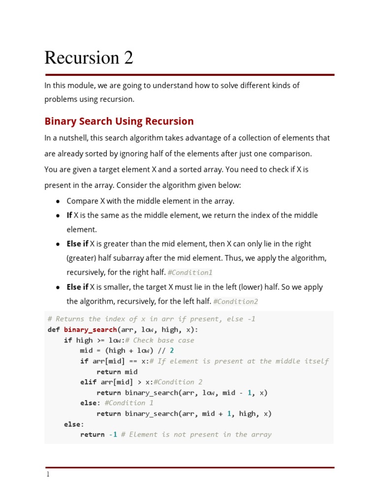 Recursion - 2 | PDF | Computing | Mathematical Logic Recursion - 2 | PDF | Computing | Mathematical Logic