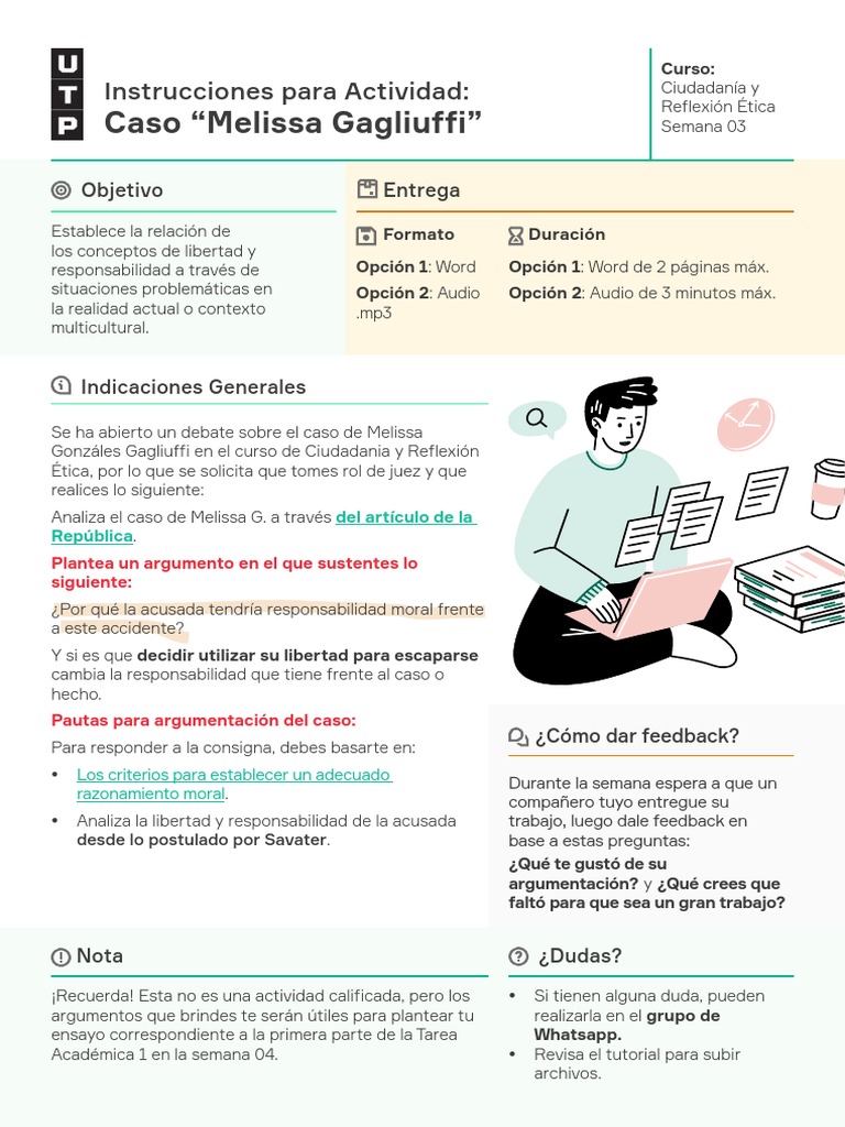 Semana 03 - PDF - Instrucciones Actividad | PDF | Instituciones sociales | Etica Aplicada