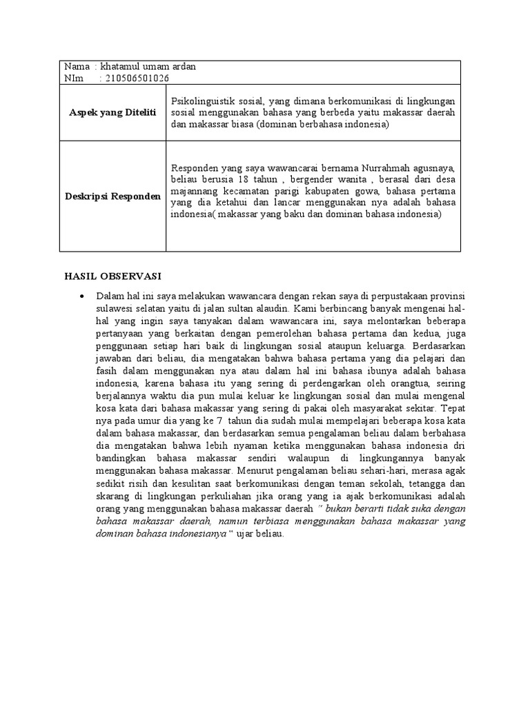 Khatamul Umam Ardan (Ilmu Lughah) | PDF