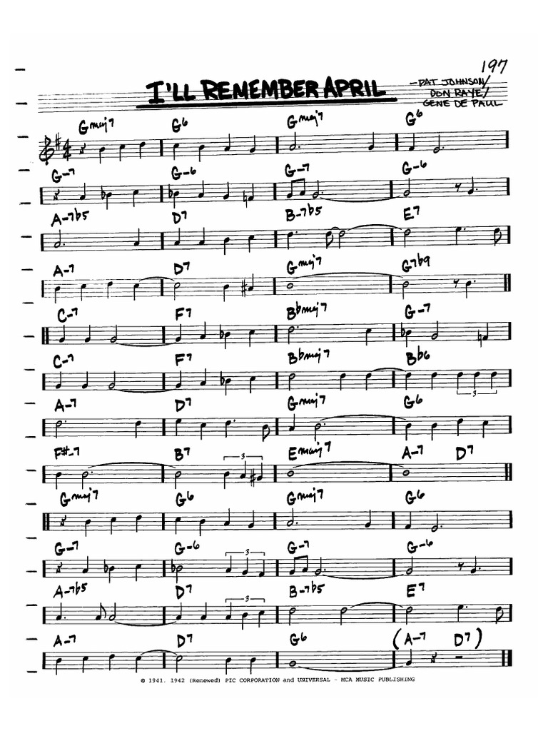 I'll Remember April | PDF