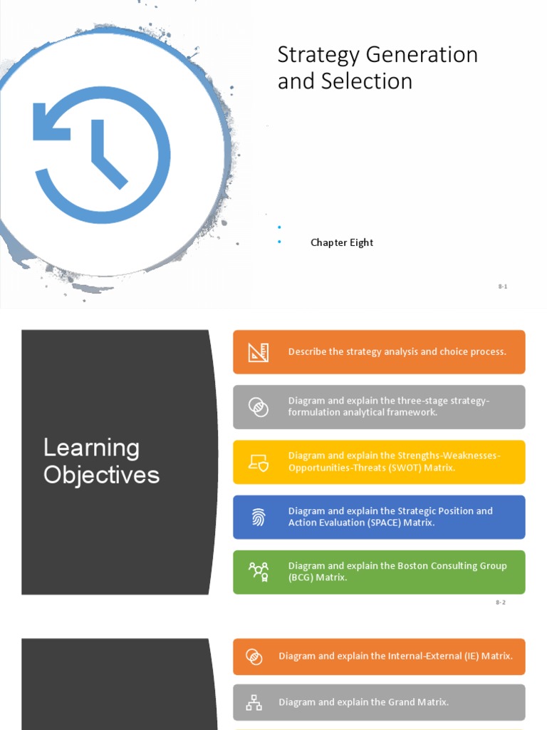 Chapter 8 - Strategy Generation and Selection 2 | PDF | Strategic ...