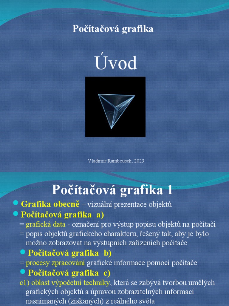 Počítačová Grafika: Vladimír Rambousek, 2023 | PDF