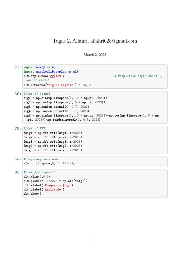 Numpy NP Matplotlib - Pyplot PLT: Import As Import As | PDF | Acoustics ...