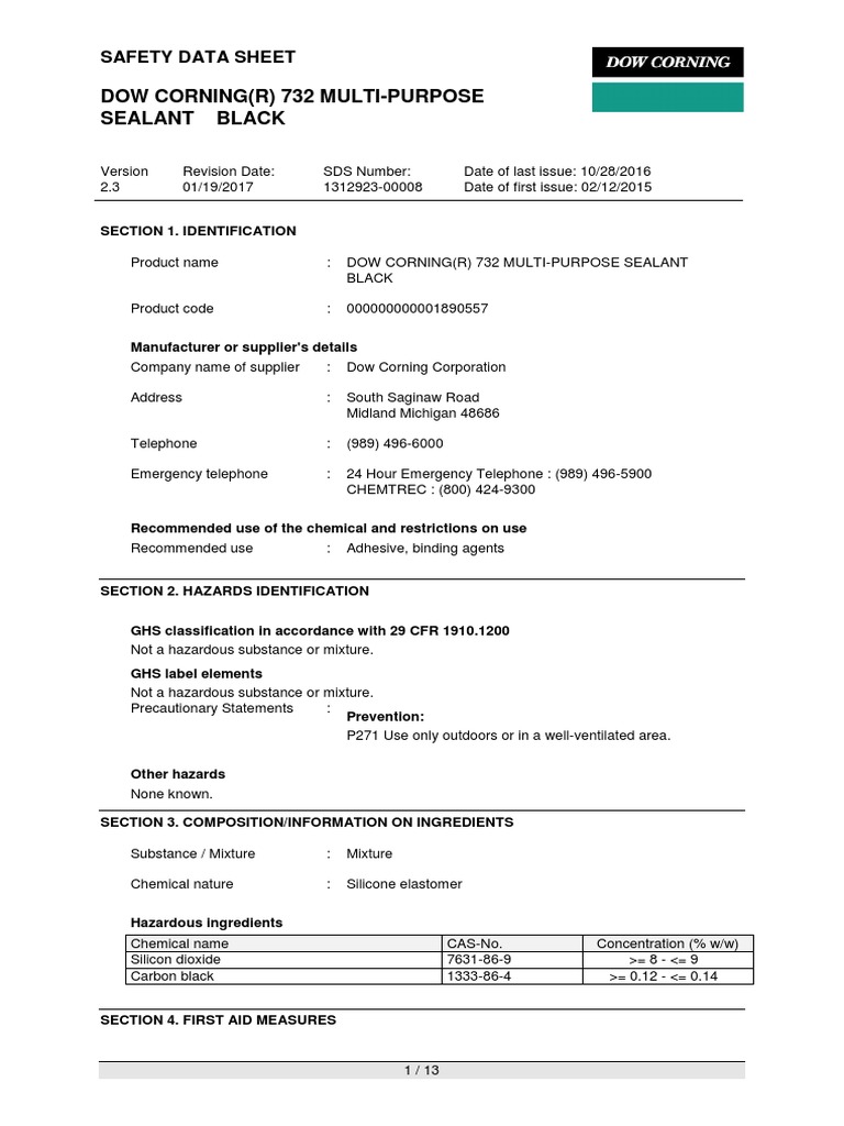 Safety Data Sheet | PDF | Toxicity | Dangerous Goods