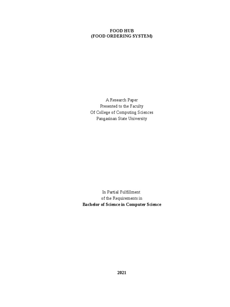 Food Hub: Automated Ordering System | PDF | Software Development ...