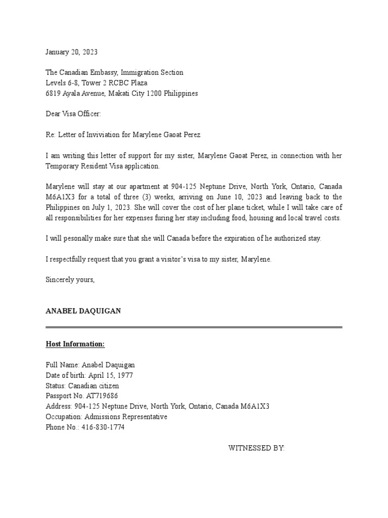 Invitation Letter | PDF | Law