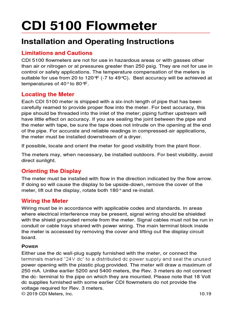 5100 Instructions Electronic 1019 | PDF