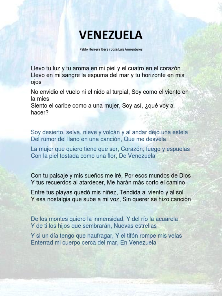 Venezuela Letra | PDF