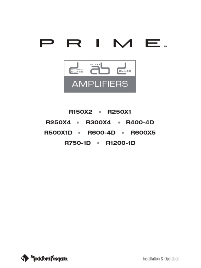 Rockford Fosgate Prime r150x2 Manual de Propietario | PDF | Information ...