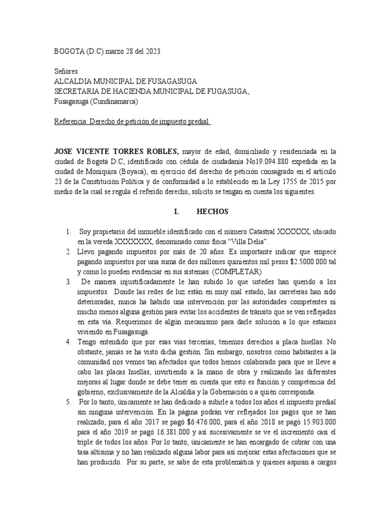 Dercho de Peticion-Fusa. | PDF | Petición | Constitución