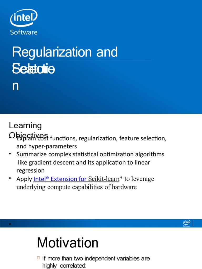 Regularization and Feature Selectio N | PDF | Cross Validation (Statistics) | Mathematical ...
