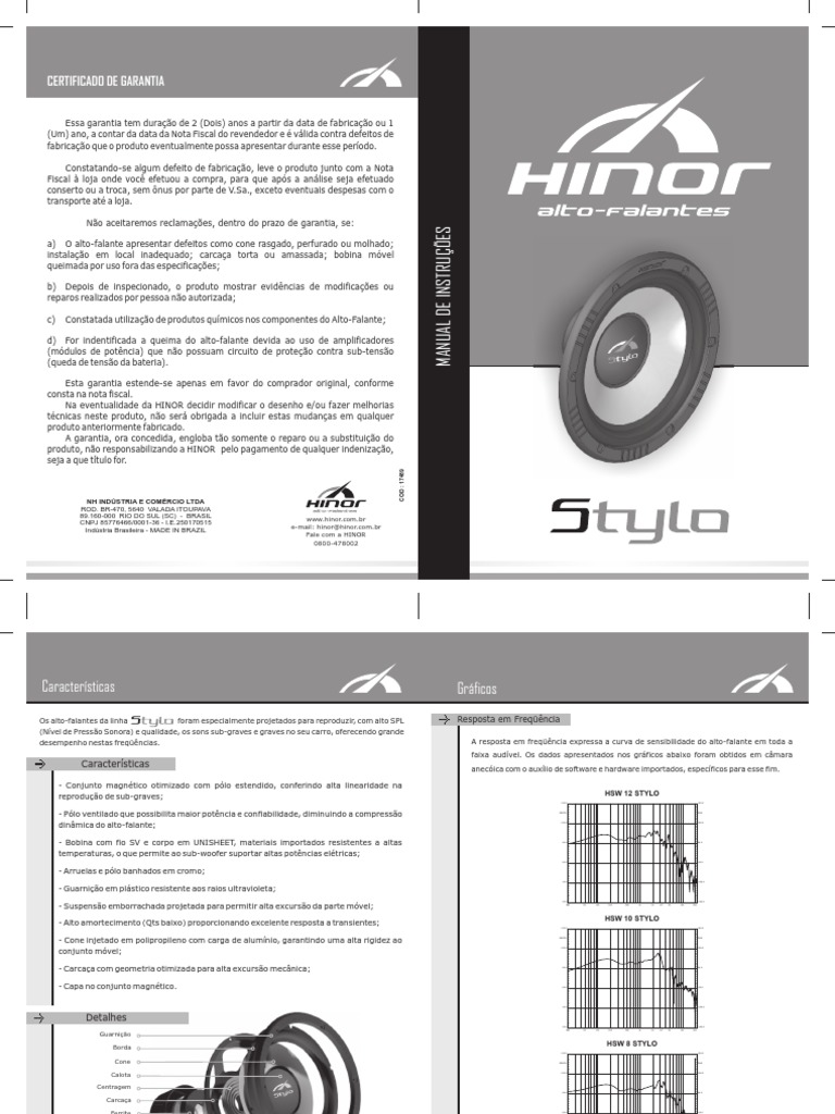 Manual Linha Stylo | PDF | Alto-falante | Ciências Físicas