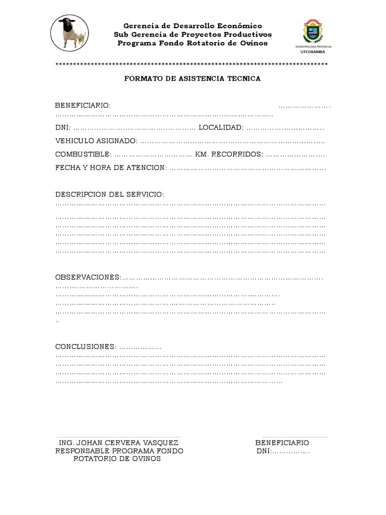 Ficha de Asistencia Tecnica | PDF Ficha de Asistencia Tecnica | PDF