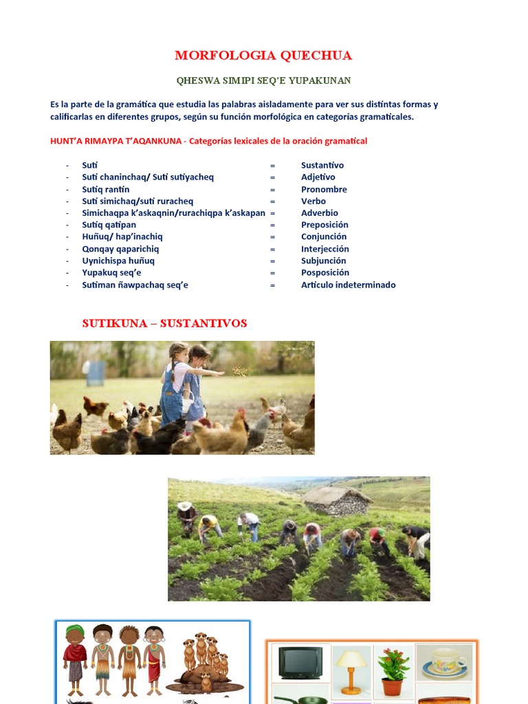 Avance de Quechua | PDF | Sustantivo | Adjetivo