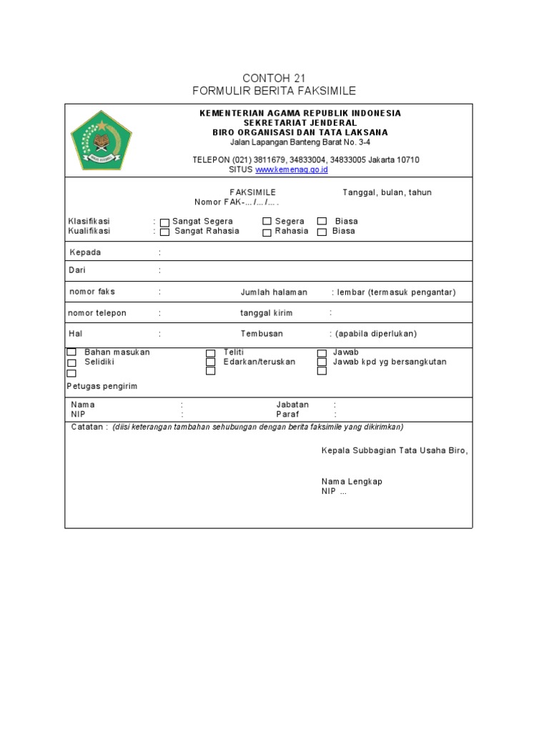 Contoh Formulir | PDF