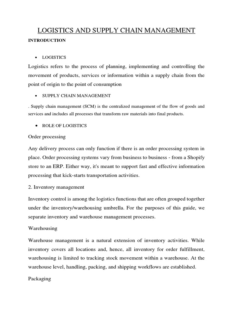 Logistics and Supply Chain Management | PDF | Logistics | Supply Chain Management