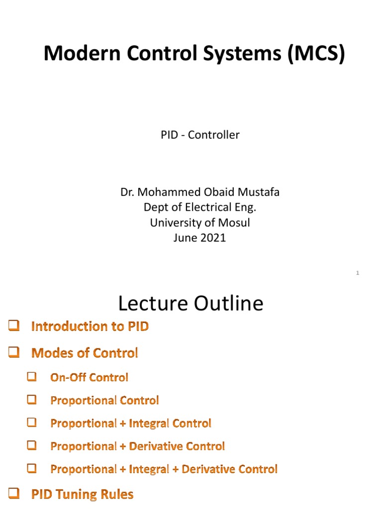 Lecture PID | PDF