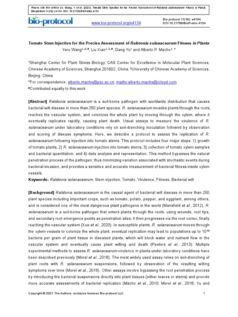 Tomato Steam Injection | PDF | Colony Forming Unit | Plants