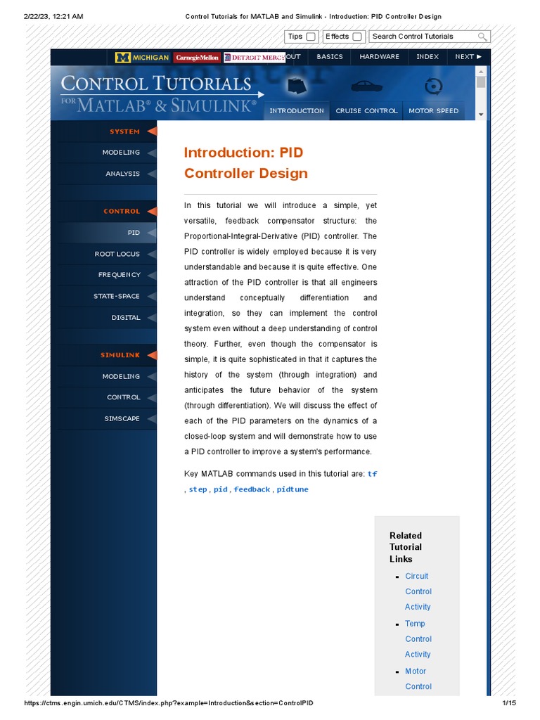 SET3 - EXP 6 PID Controller Design-1-12 | PDF | Control Theory | Engineering
