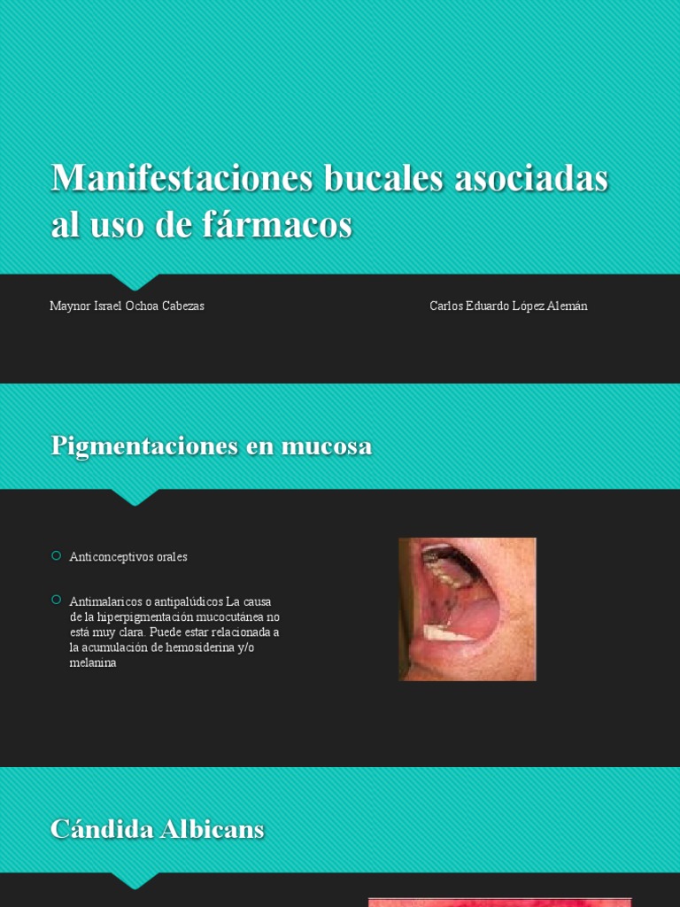 Manifestaciones Bucales Por Farmacos | PDF | Medicamentos con receta ...