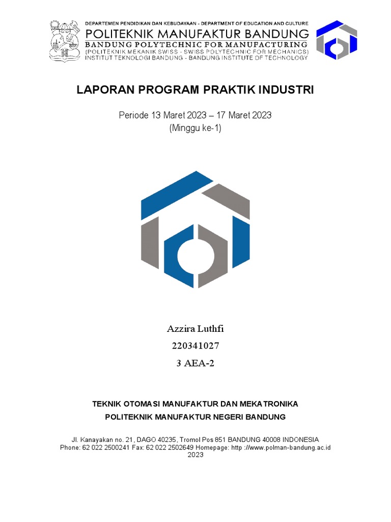 Laporan Praktik Industri Mekatronika 2023 | PDF