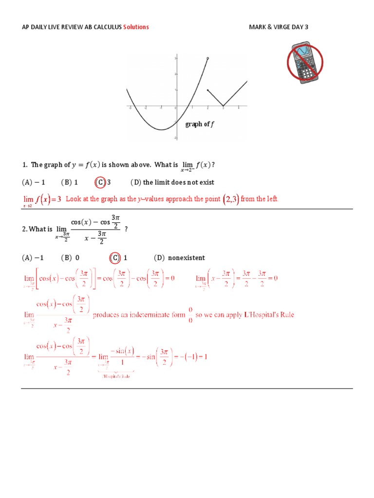 Day 3 Solutions | PDF | Function (Mathematics) | Derivative
