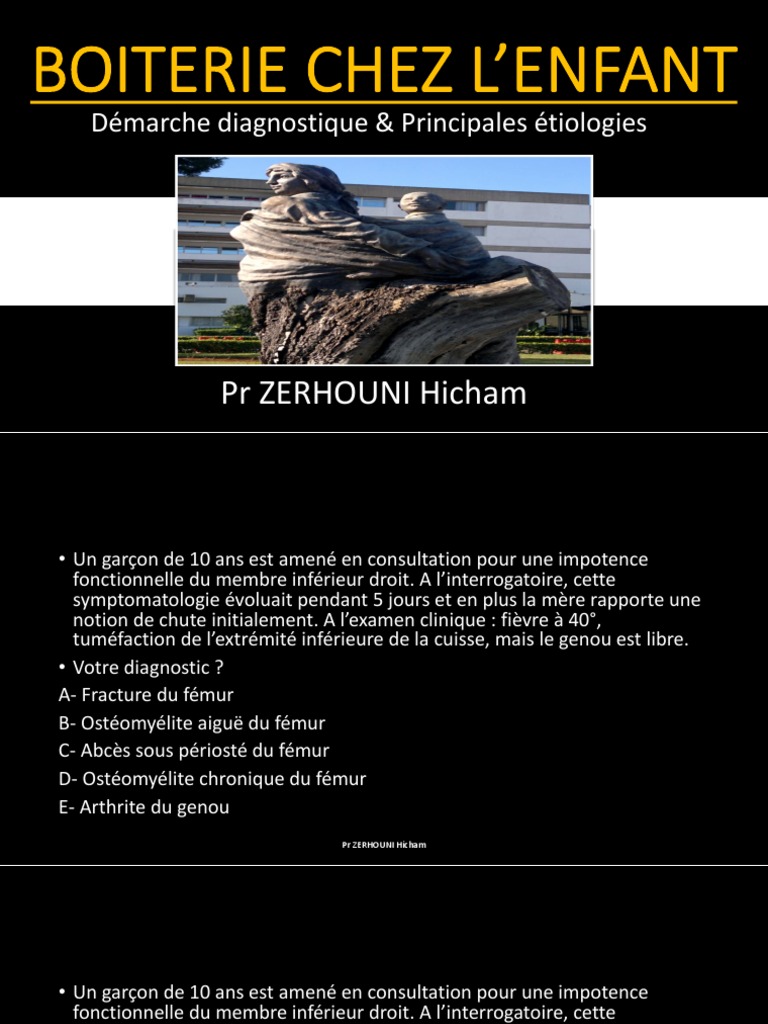 Diagnostic de la Boiterie Enfantine | PDF | Médecine clinique ...