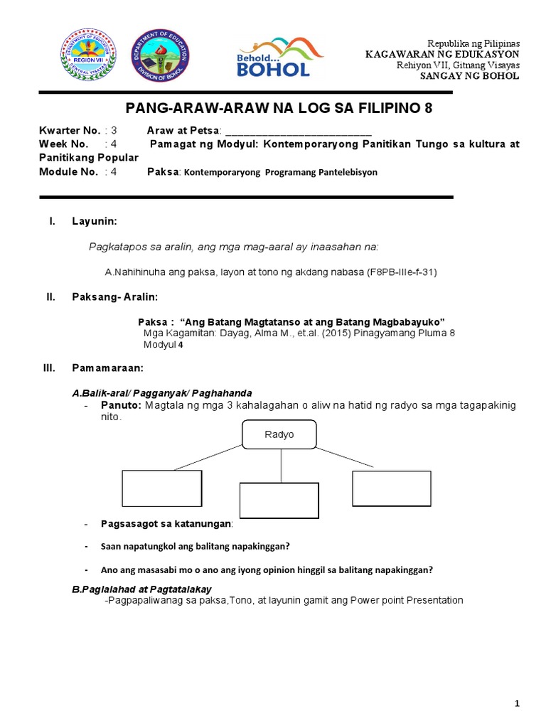 Fil.8 Q3 Week 4 | PDF