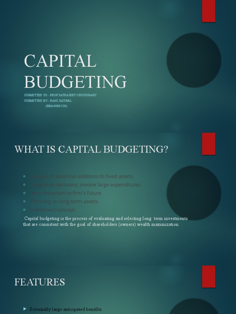 Capital Budgeting | PDF | Net Present Value | Internal Rate Of Return
