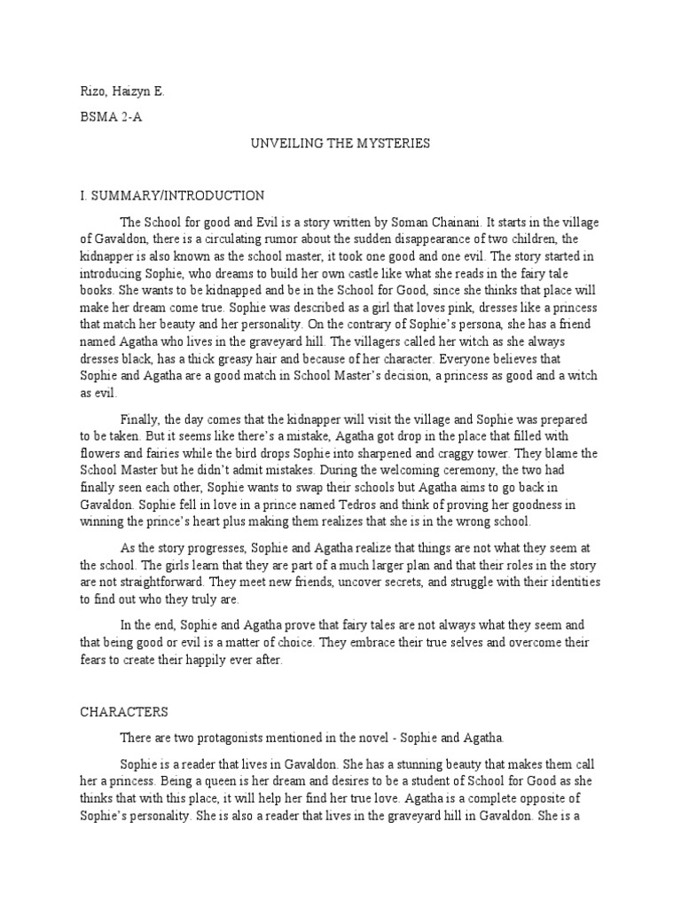 The School for Good and Evil Overview | PDF