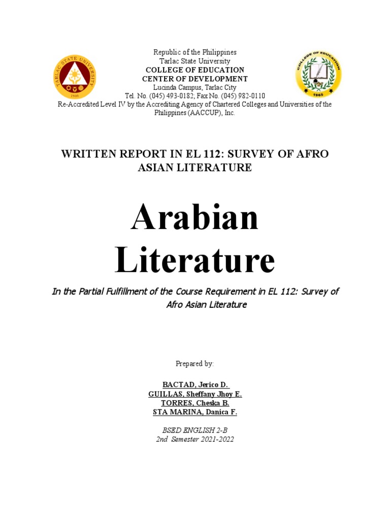 Survey of Arabian Literature | PDF | Prophets And Messengers In Islam ...