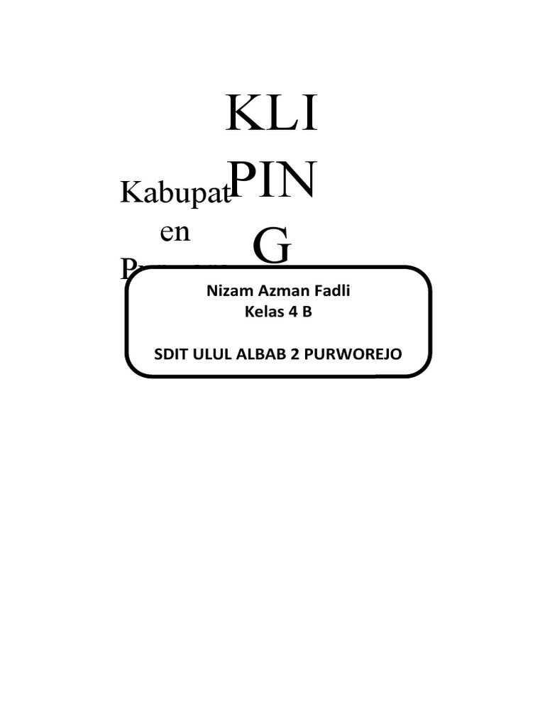 Judul Kliping | PDF
