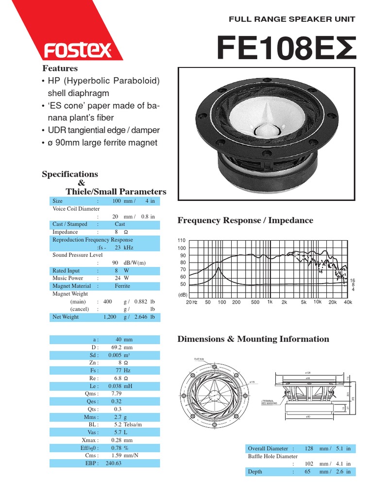 Fe108ez 8 | PDF | Loudspeaker | Signal Processing