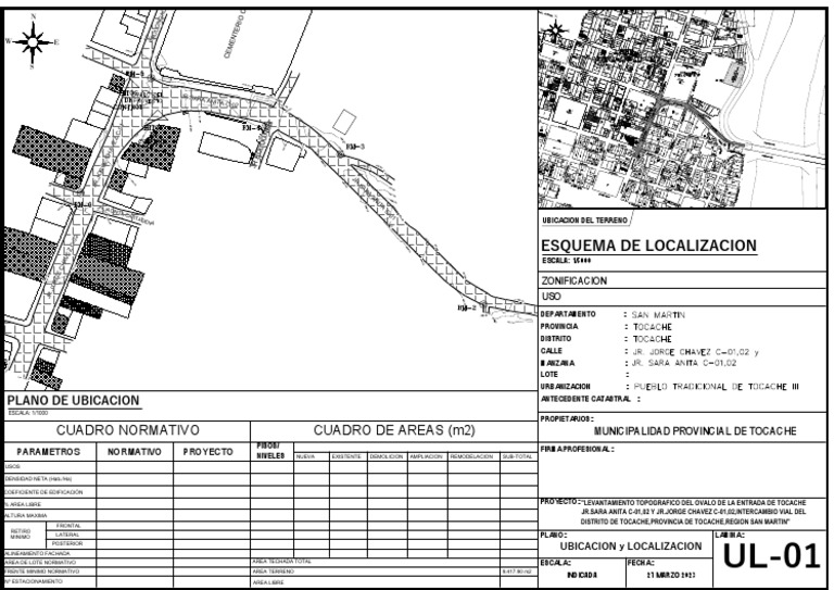 Esquema de Localizacion: Cuadro Normativo Cuadro de Areas (M2) | PDF