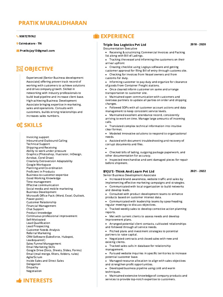 Pratik Muralidharan | PDF | Sales | Customer Relationship Management