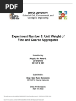 Unit Weight of Aggregates | PDF | Density | Weight