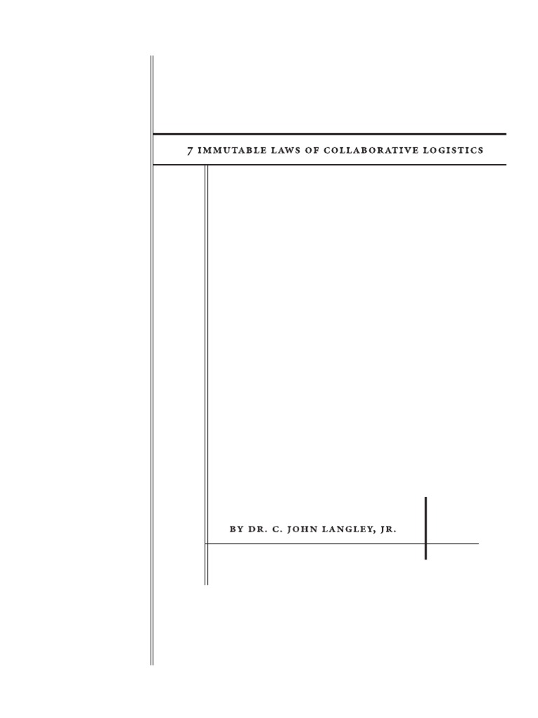 7 Immutable Laws | PDF | Logistics | Supply Chain