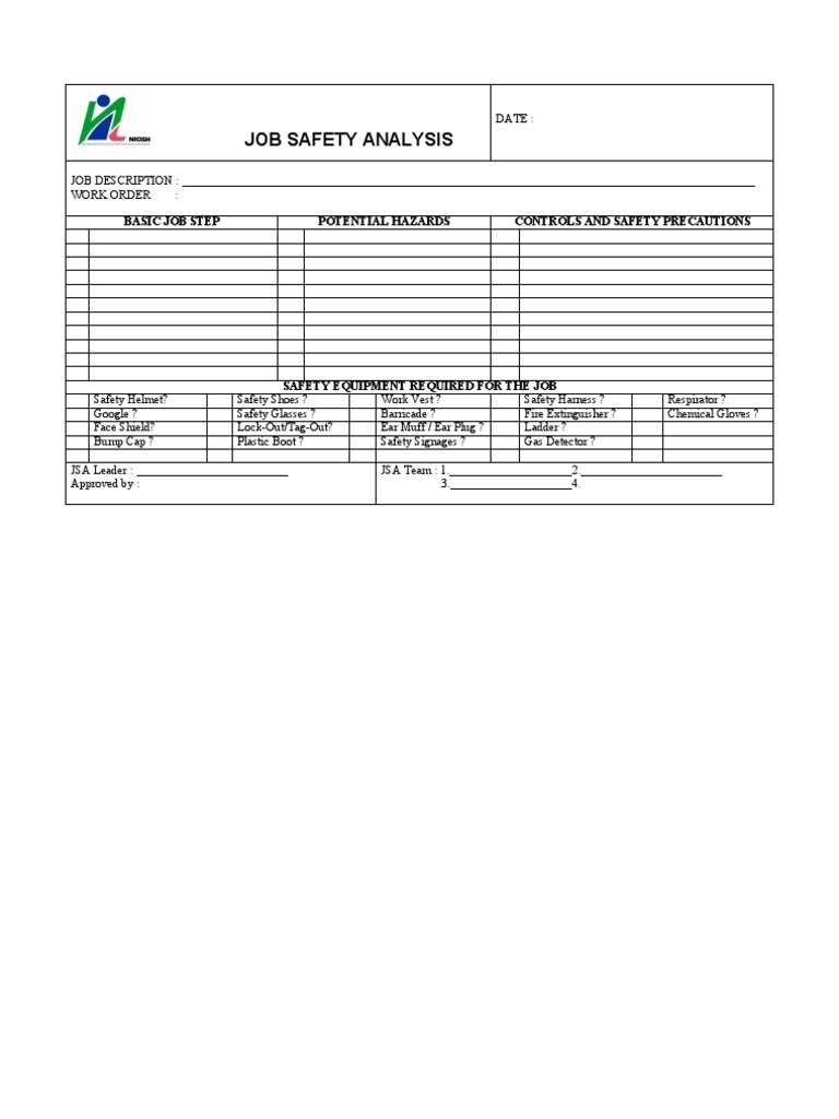 JSA Form | PDF