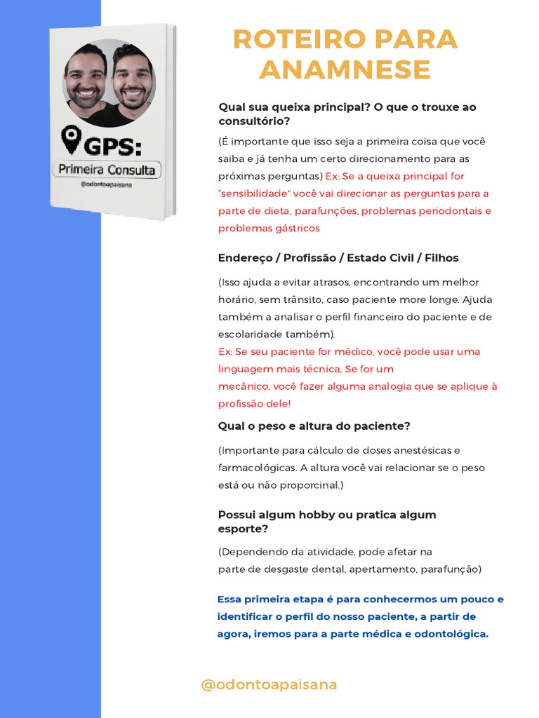 Roteiro Anamnese | PDF | Especialidades médicas | Medicina Clínica