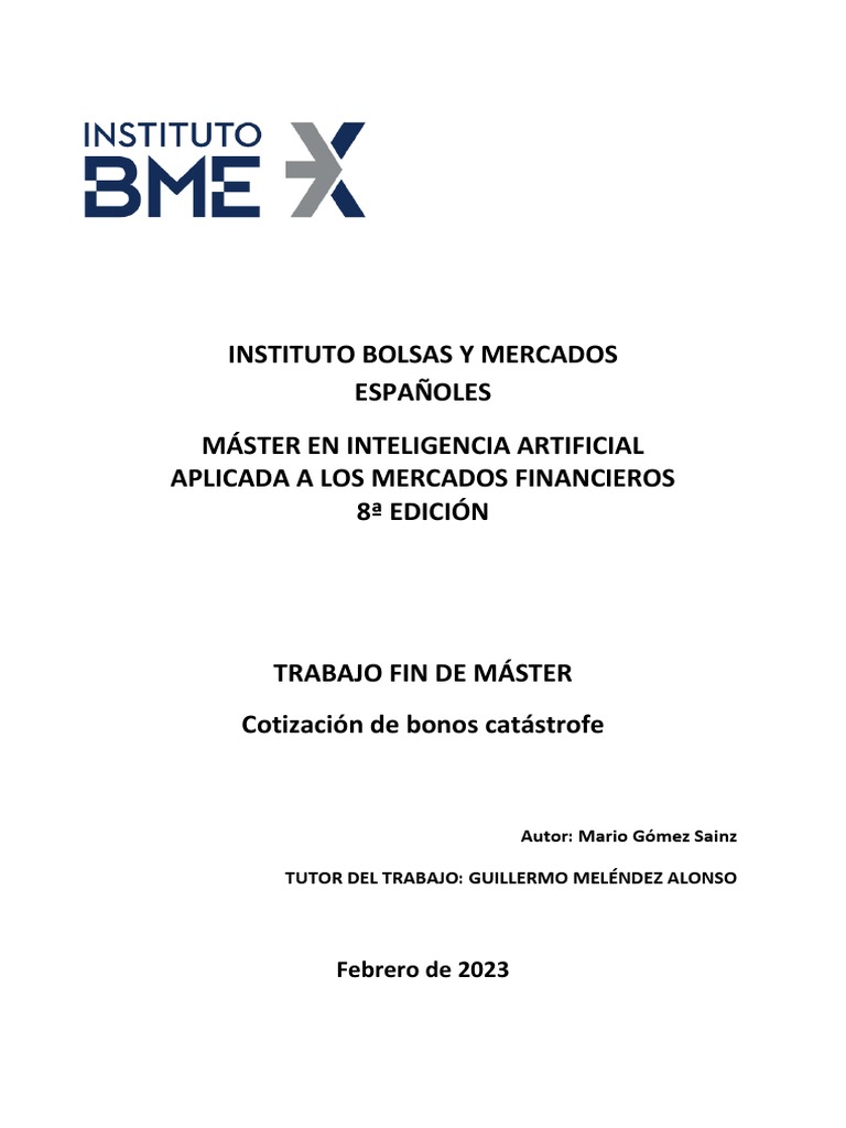 Memoria TFM | PDF | Temblores | Probabilidad