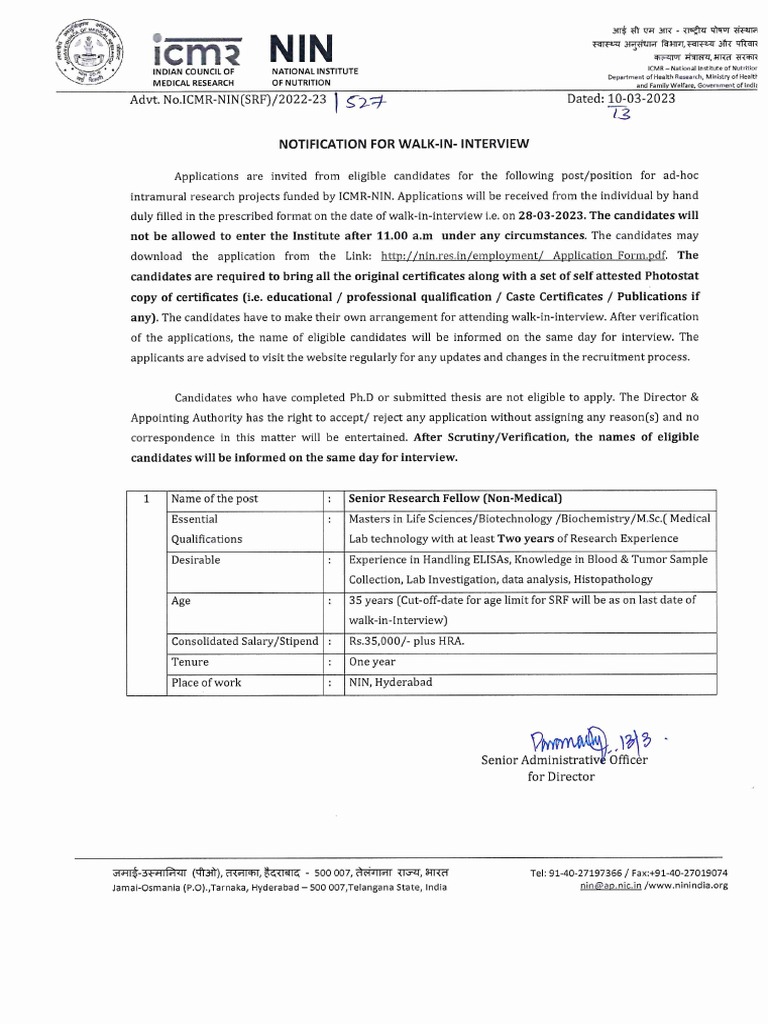 Nin SRF 16 03 2023 | PDF