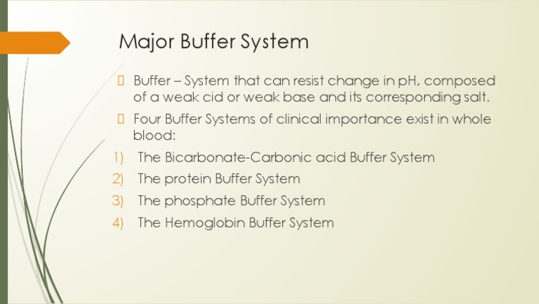 Major Buffer System | PDF