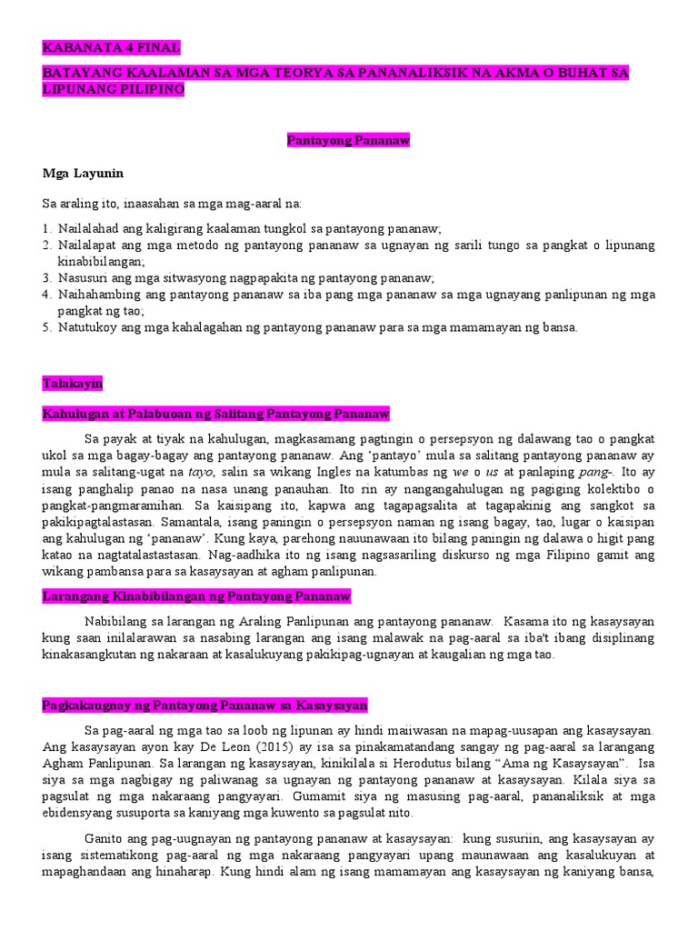 Fildis Final Topic | PDF