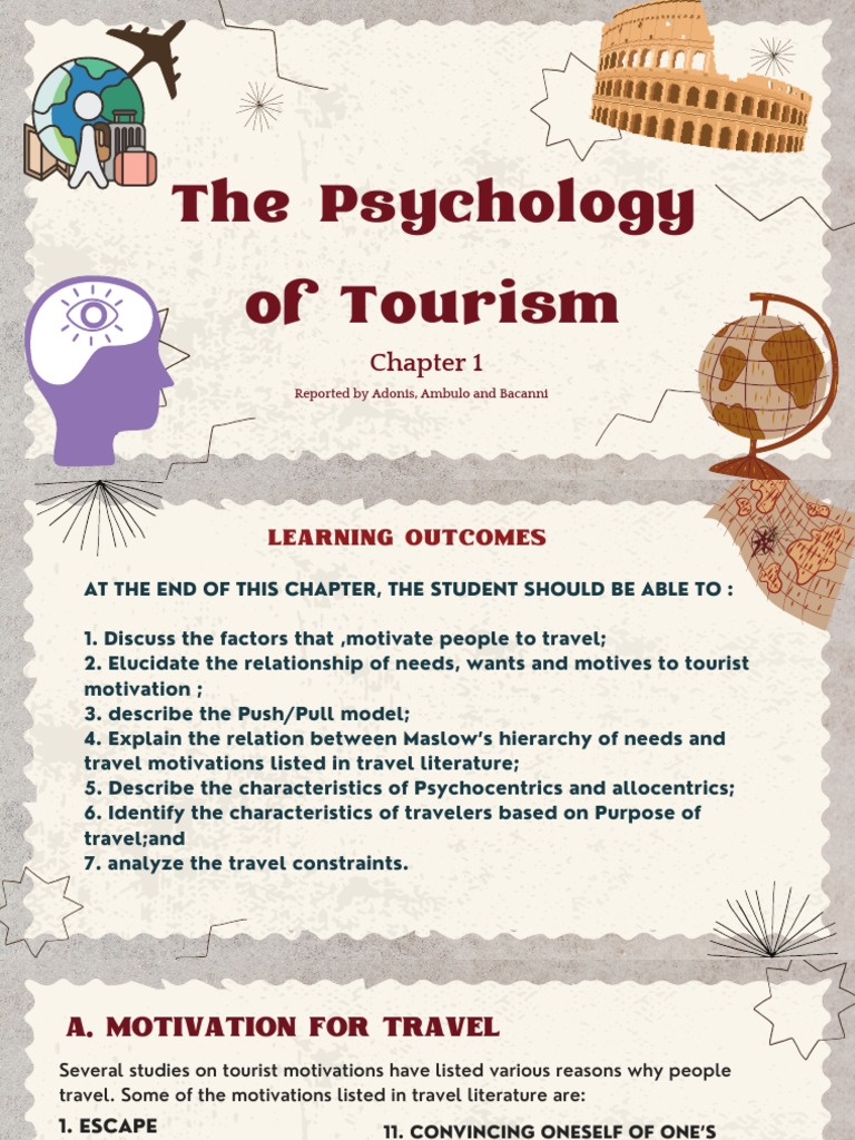 The Psychology of Tourism | PDF | Motivation | Motivational